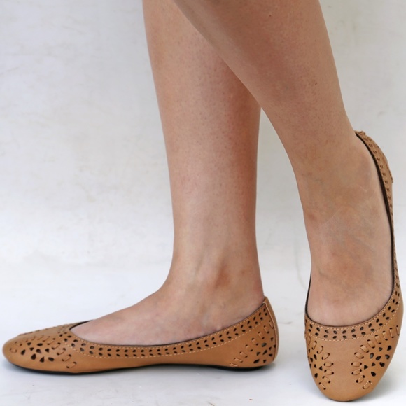Shoes | New Camel Cutout Slip On Ballet Flats | Poshmark